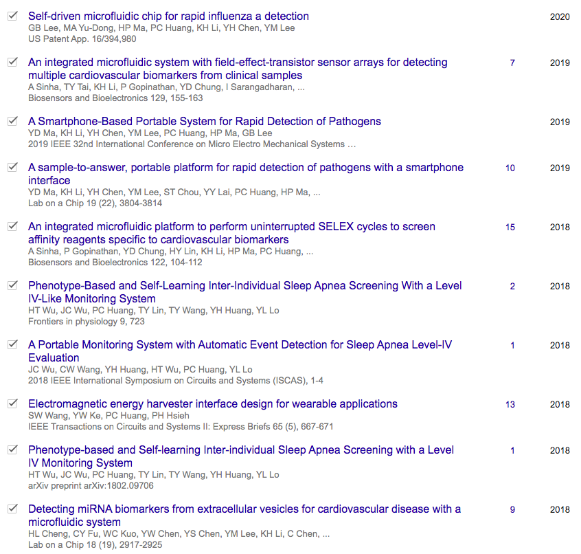 Prof. Po-Chiun Huang' Group